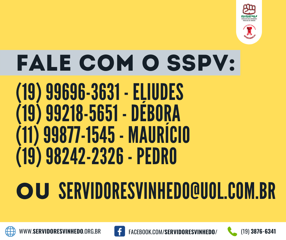 IMPORTANTE: contatos para atendimento do SSPV durante quarentena – SSPV